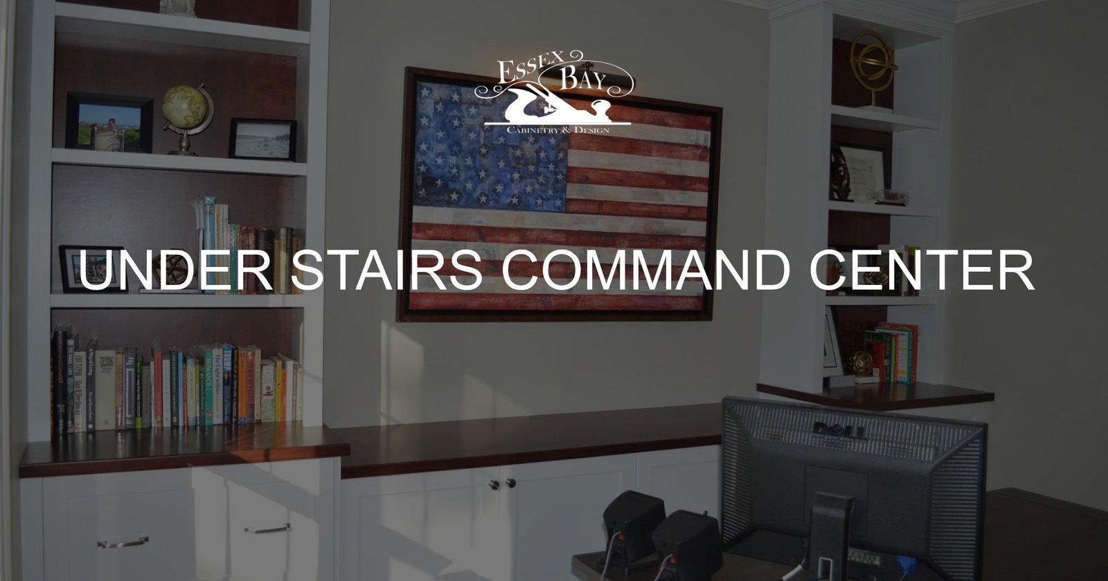 Under Stairs Command Center - Essex Bay Cabinetry and Design